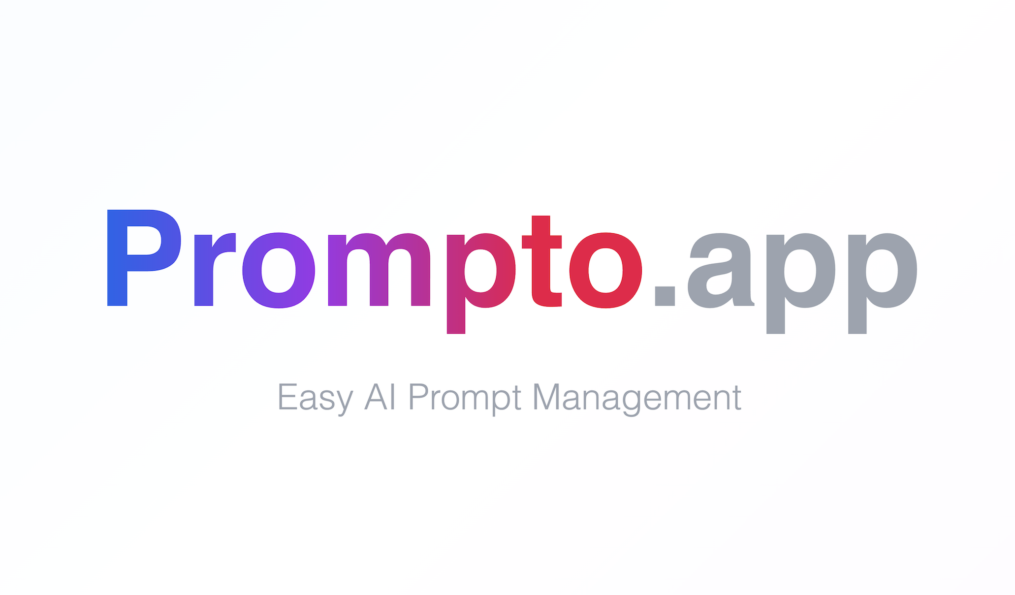 Prompto - Easy AI Prompt Management